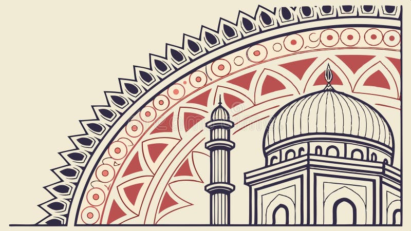 Architectural Corner Element Featuring a Building Dome and Geometric ...