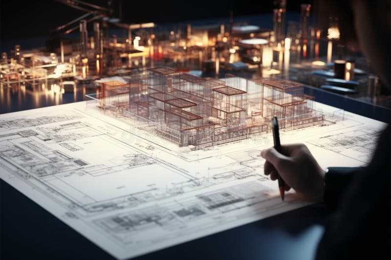 Architectural Creativity Office Scene with Designers, Architects ...