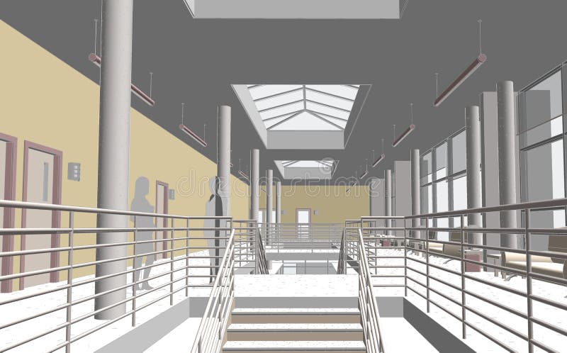 Architectural 3D Building Perspective Illustration Interior Stock ...