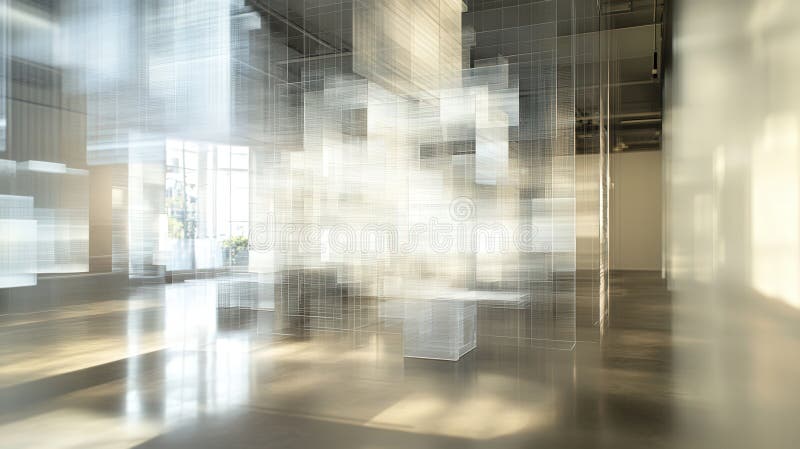 Architectural Data Sculpture Installation Abstract Stock Image - Image ...