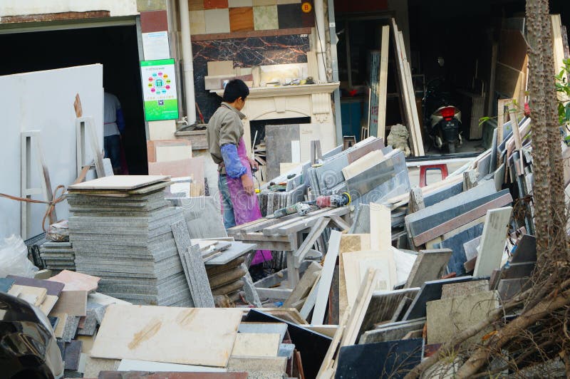 Architectural Decoration Materials Processing Editorial Image - Image ...