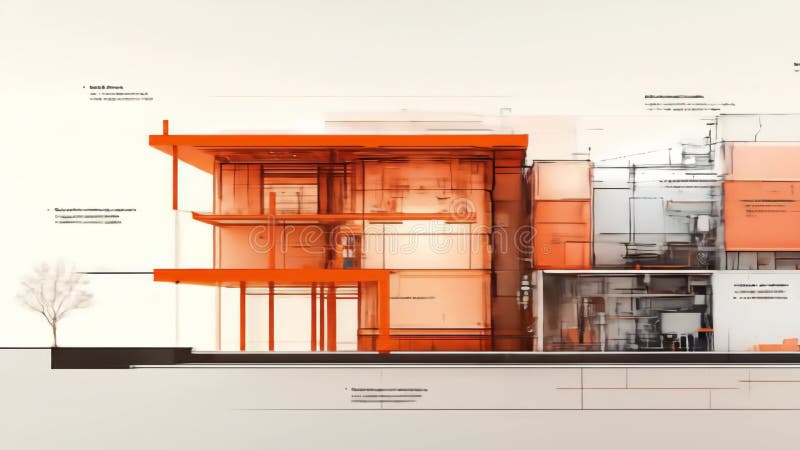 An Architectural Design Animation, with a House Plan Showing the ...