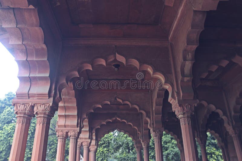 Architectural Design of a Building Inside Red Fort, India Stock Image ...