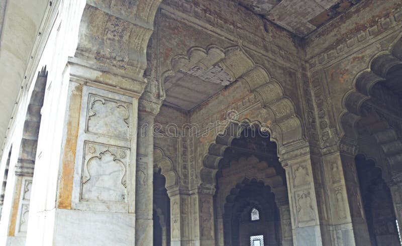 Architectural Design of a Building Inside Red Fort, India Stock Photo ...