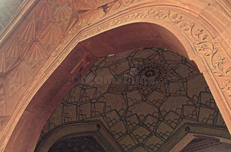 Architectural Design of a Building Inside Red Fort, India Stock Photo ...