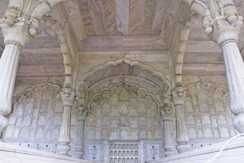 Architectural Design of a Building Inside Red Fort, India Stock Photo ...