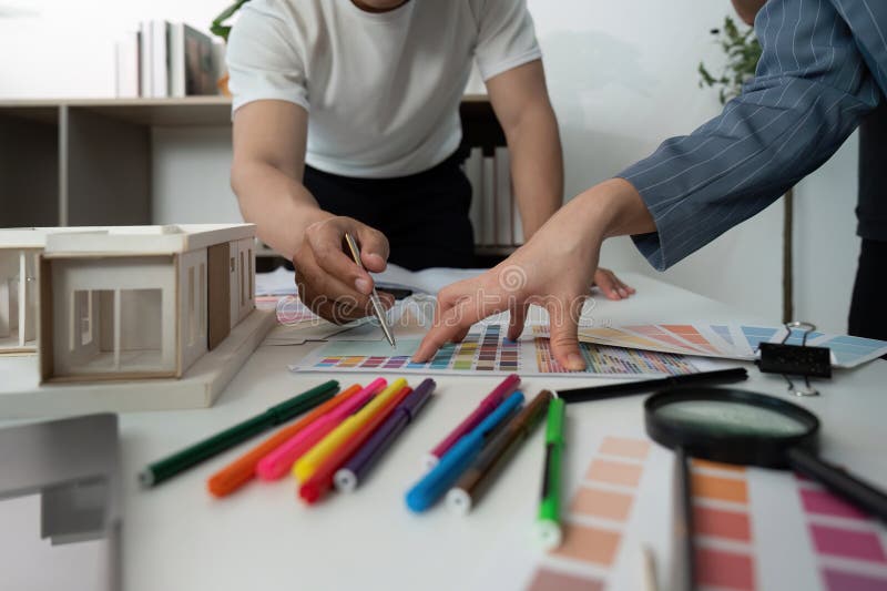 Architectural Design Collaboration with Color Palette and Model Stock ...