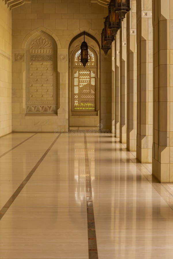 Architectural Design Detail of the Muscat Grand Mosque - 1 Stock Image ...
