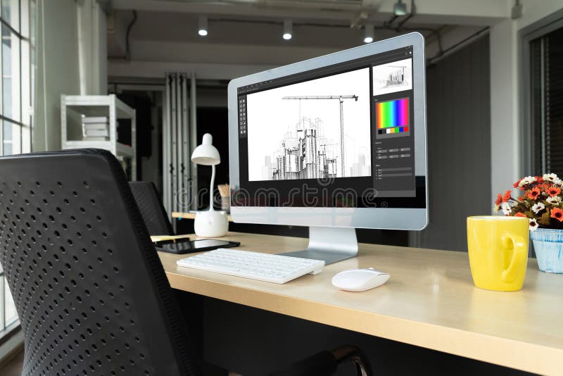 Architectural Design Modish Software Application for Architect Business Stock Photo - Image of ...