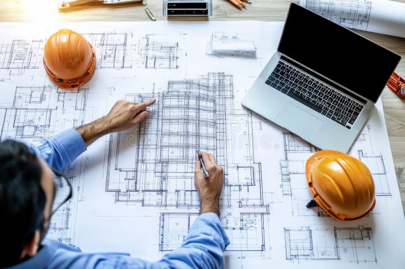 Architectural Design and Planning Process Stock Illustration ...