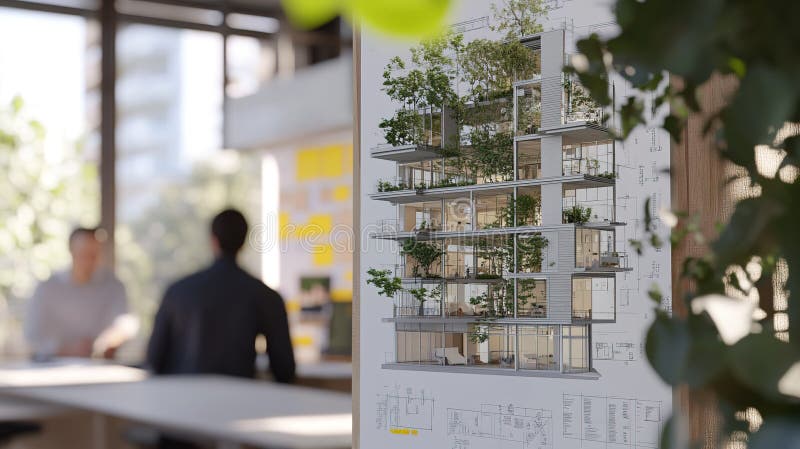 Architectural Design Presentation Featuring a Modern Building Concept ...