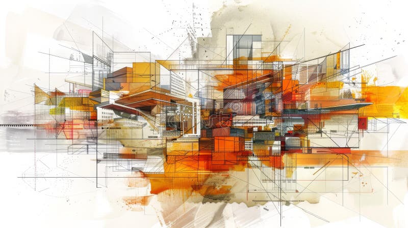 An Architectural Design that Showcases Chaotic, Distorted Patterns, Ai ...