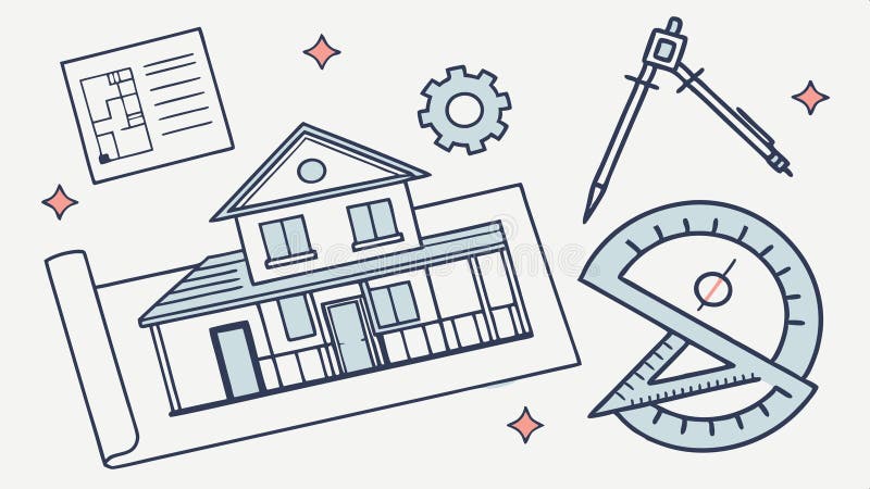 Architectural Design Tools, House Blueprint and Compass for ...