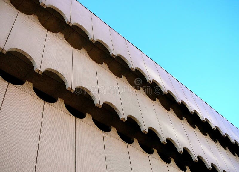 Architectural Detail of Contemporary Exterior Wave Pattern Stock Photo ...