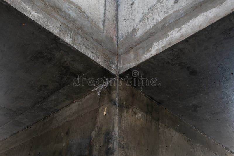 Architectural Detail of the Intersection of Two Gritty Concrete ...