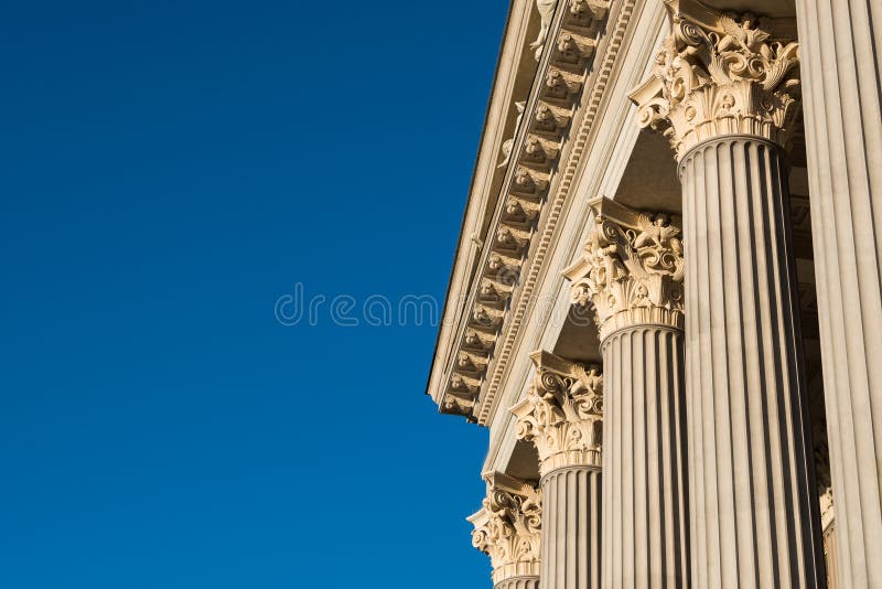 Architectural Detail of Marble Corinthian Order Columns with Copy Space ...