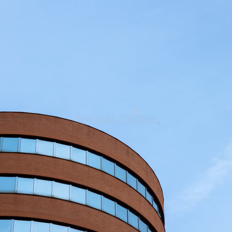 Architectural Detail of a Modern Building Stock Image - Image of blue ...