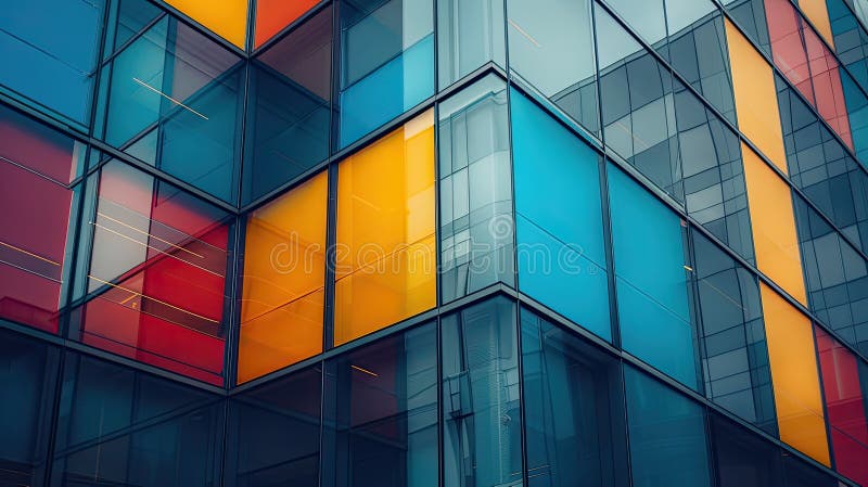 Architectural Detail of a Modern Facade with Overlapping Panels Stock ...