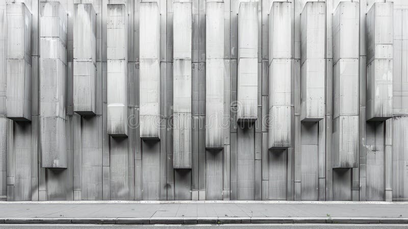 Architectural Detail of a Modern Facade with Overlapping Panels Stock ...