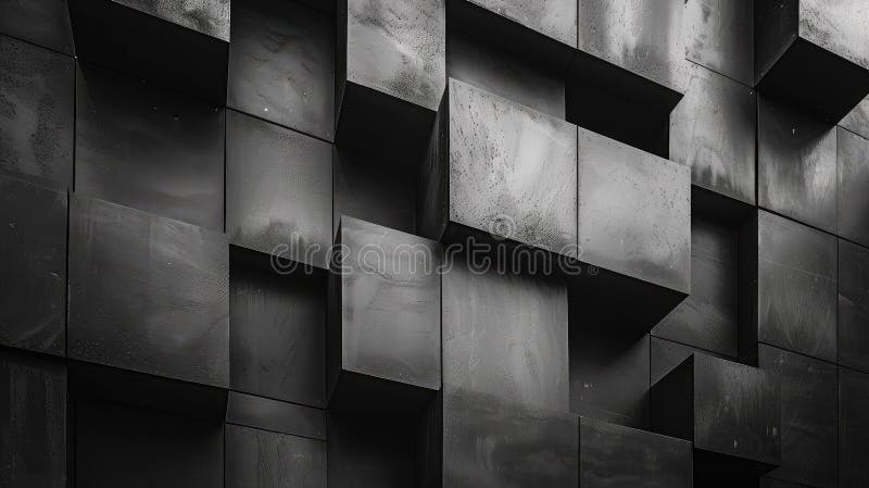 Architectural Detail of a Modern Facade with Overlapping Panels Stock ...