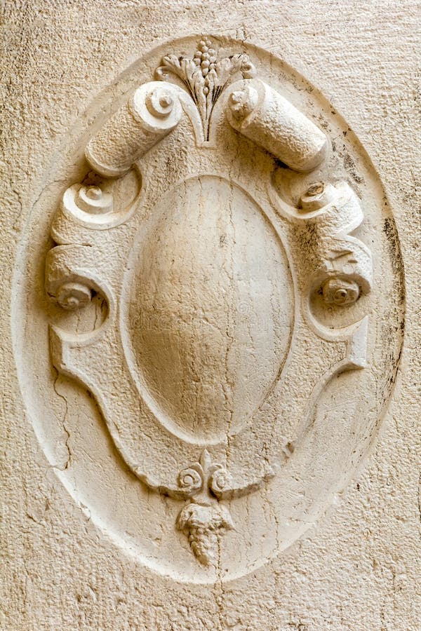 Architectural Detail of Old Building. Bas-relief Board Stock Image ...