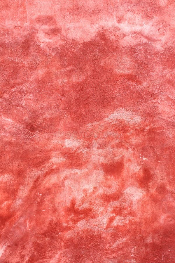 Architectural Detail of Plastered Wall with Uneven Red Paint Stock ...