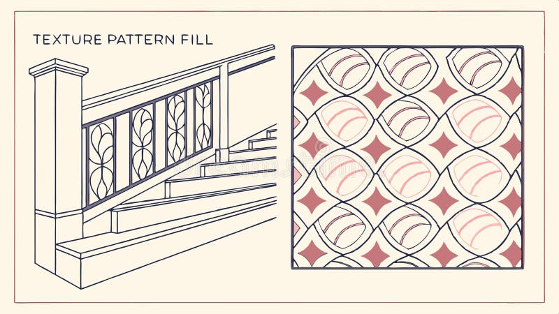 Architectural Detail of Stairs with Patterned Texture and Railing ...
