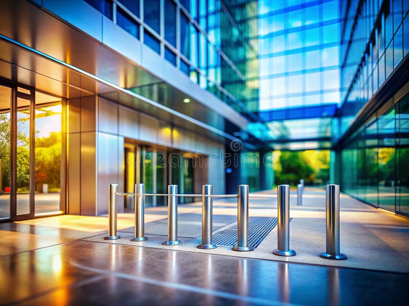 Architectural Detail a TiltShift Perspective on a Modern Office ...