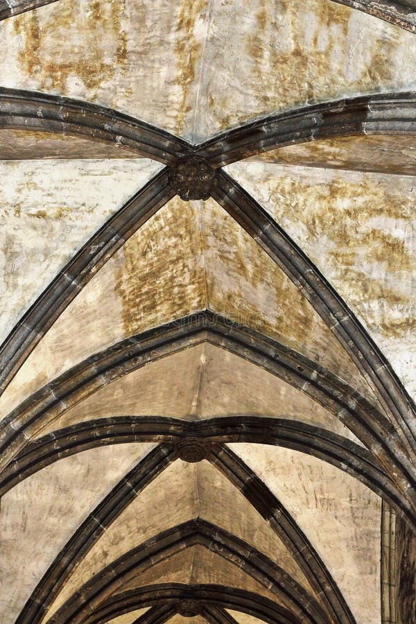 Detail of Vault in Old Castle Stock Photo - Image of monastery ...