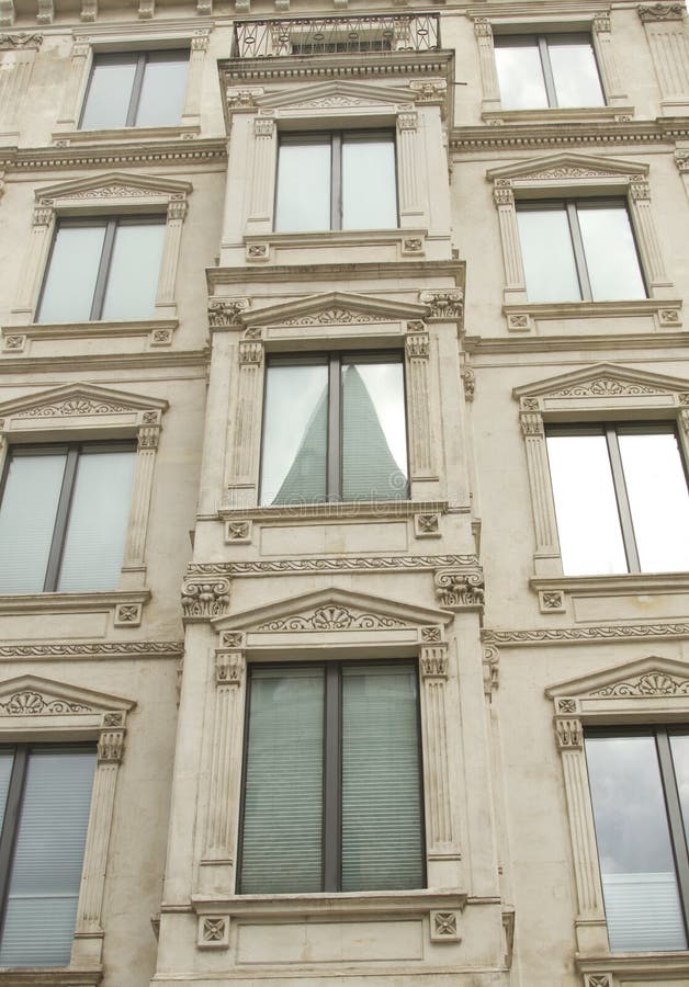 Architectural Details and Decoration of the Vintage Facade Fram Stock ...