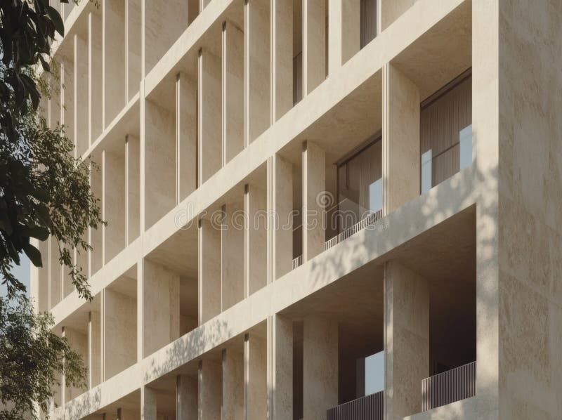 Architectural Details Featuring Metal Patterns on a Modern Building S ...