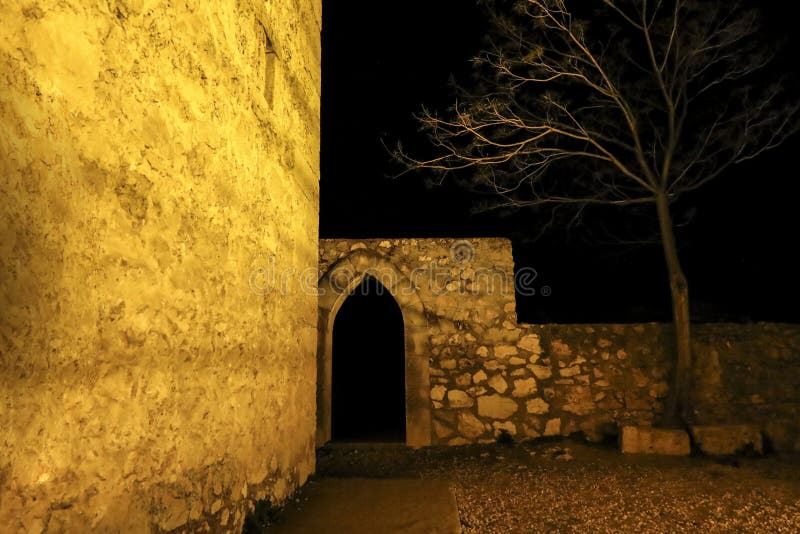 Architectural Details of Fortified Walls in Cuenca Stock Image - Image ...