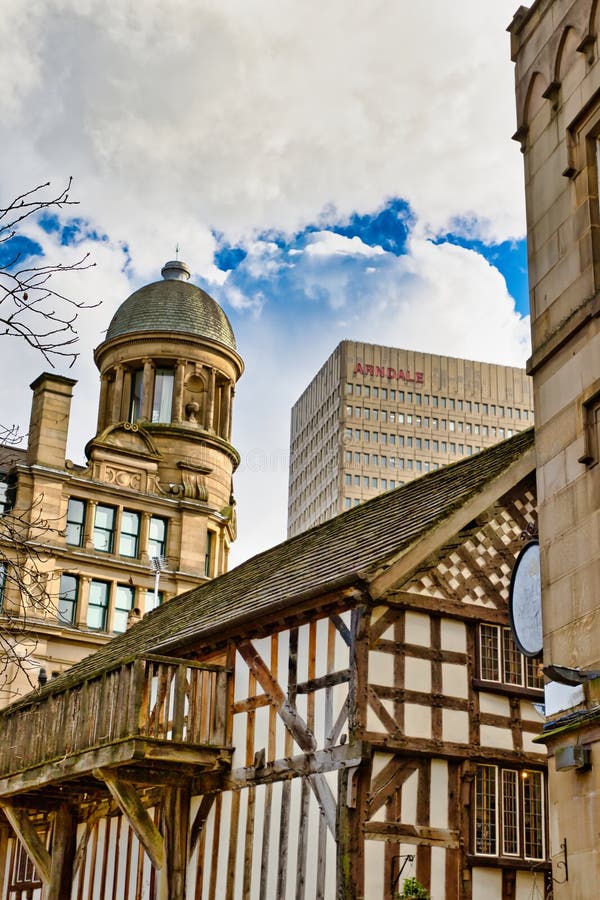 Architectural Details: Half-Timbered Building, Domed Structure, and ...