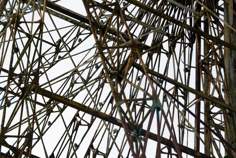 Architectural Details of the Metallic Structure of a Big Ferris Wheel ...