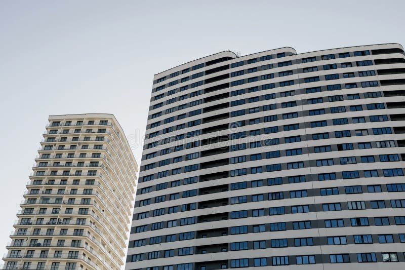 Architectural Details of a Modern Apartment Building Stock Image ...