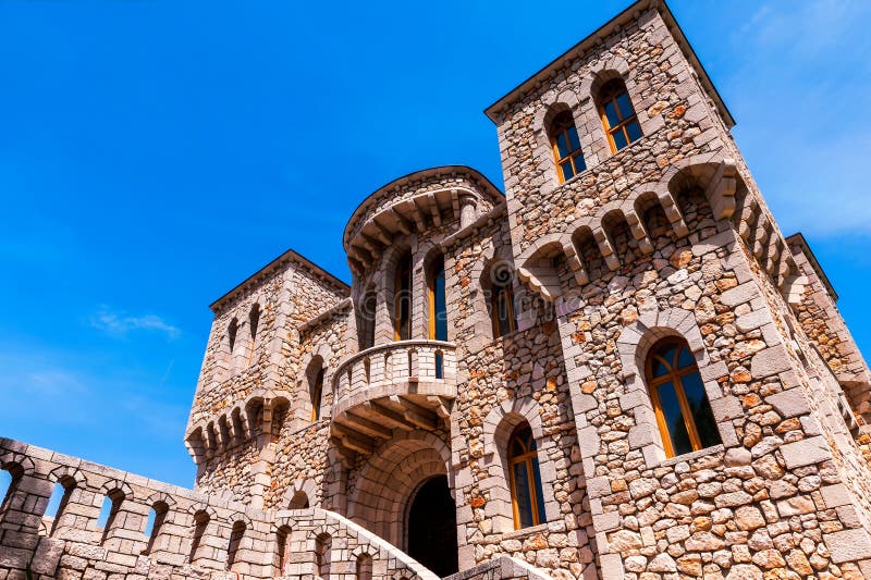 Architectural Details of the Stone Castle in Mediterranean Style Stock ...