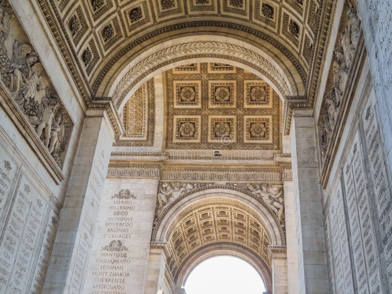 Architectural Details of the Triumph Arch Editorial Image - Image of ...