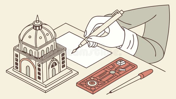 Architectural Drafting and Design Process with Tools, Vector Design ...