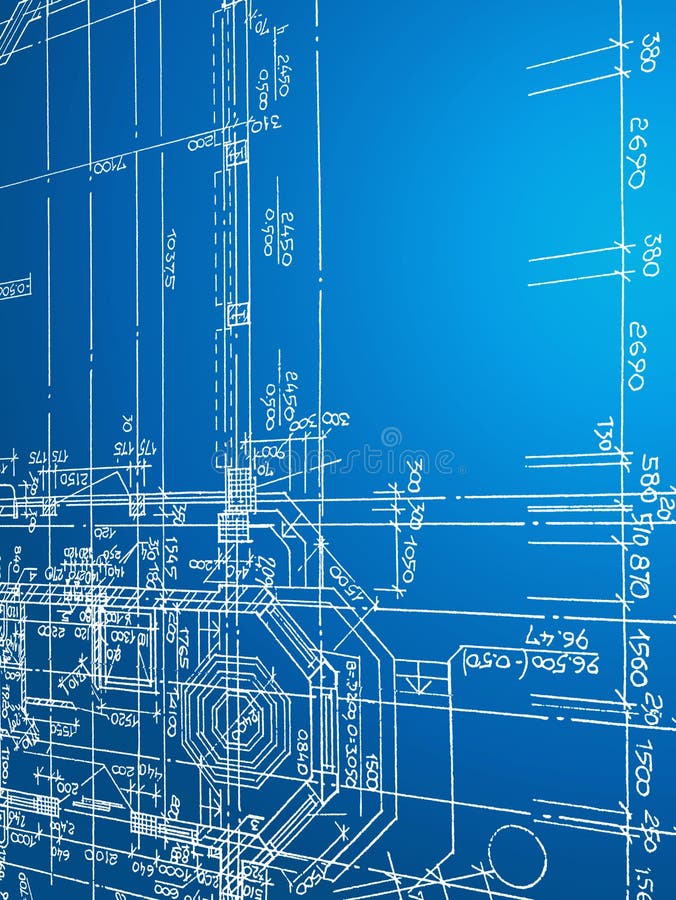 Hi-tech Engineering Drawing Stock Vector - Illustration of color ...