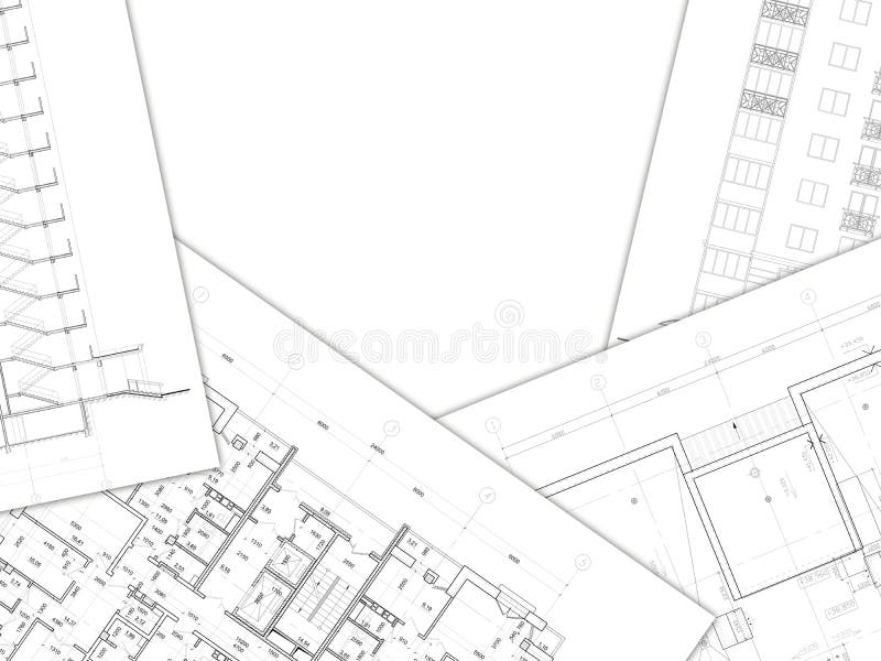 Architectural Drawing- Background Stock Photo - Image of background ...