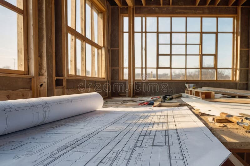 Architectural Drawing and Design Drawing for a Technical Project in ...