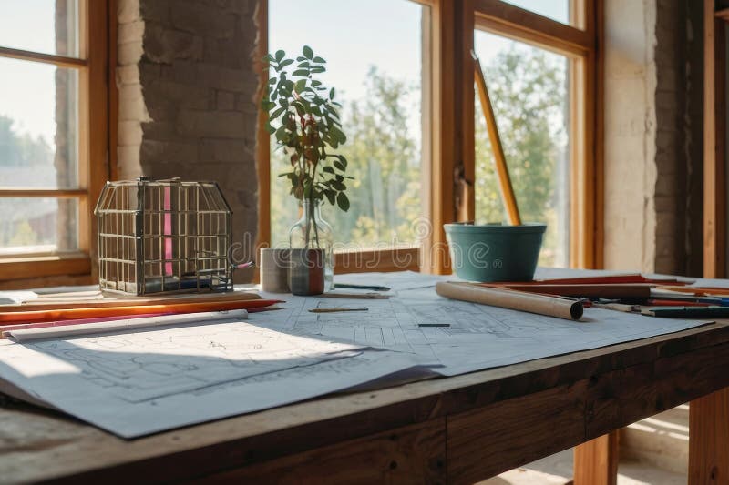 Architectural Drawing and Design Drawing for a Technical Project in ...