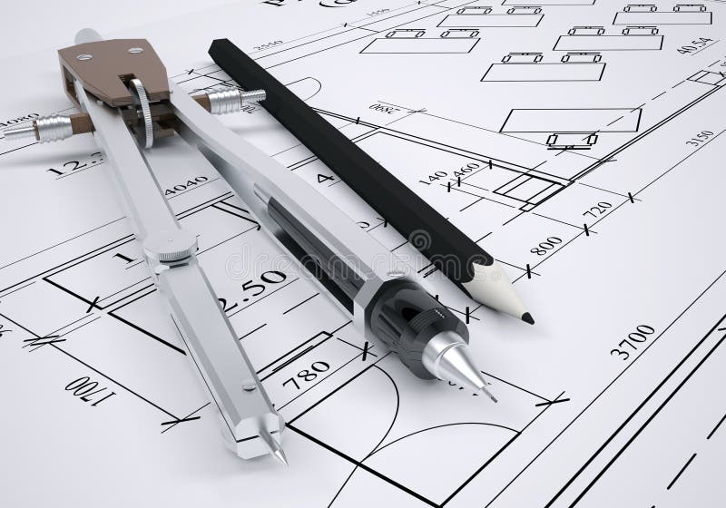 Architectural blueprints stock vector. Illustration of preliminary ... Architectural blueprints stock vector. Illustration of preliminary ...