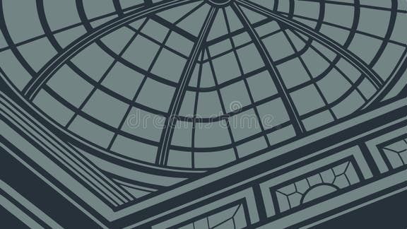 Architectural Drawing of a Modern Geodesic Dome Structure, Vector ...