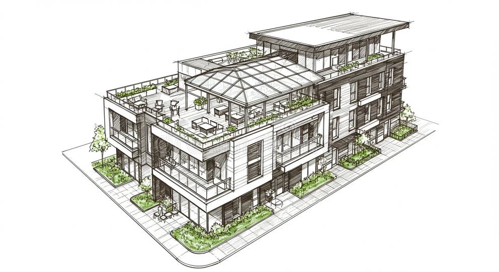 Rectangular Multi Story Building Stock Illustrations – 222 Rectangular ...