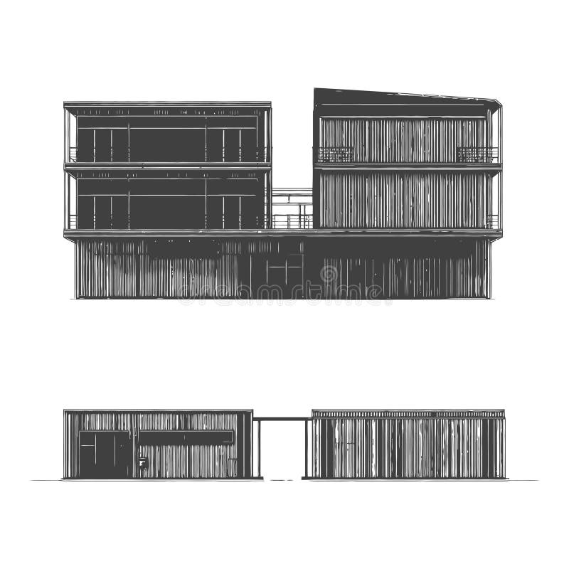 Single Story Office Building Stock Illustrations – 55 Single Story ...