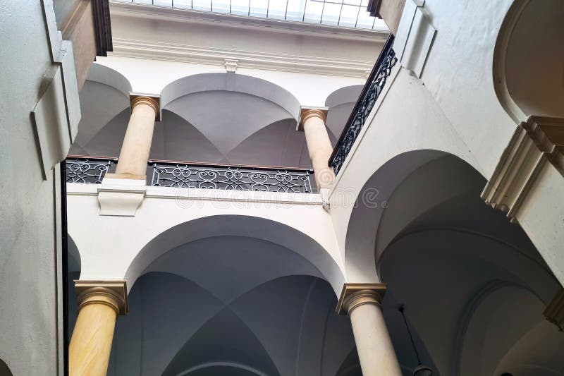 Architectural Elegance: Classical Arched Gallery Interior for Design ...