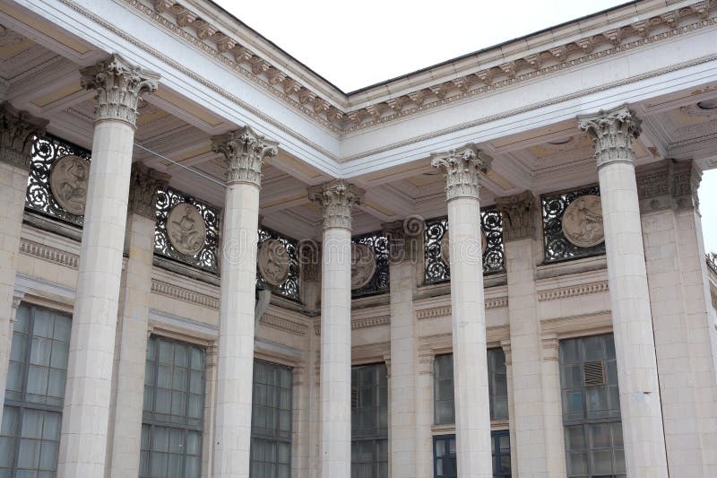Architectural Elegance of Classical Columns in a Grand Building Stock ...