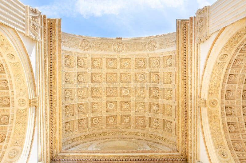 An Architectural Element of the Beautiful Vault of an Antique Stone ...