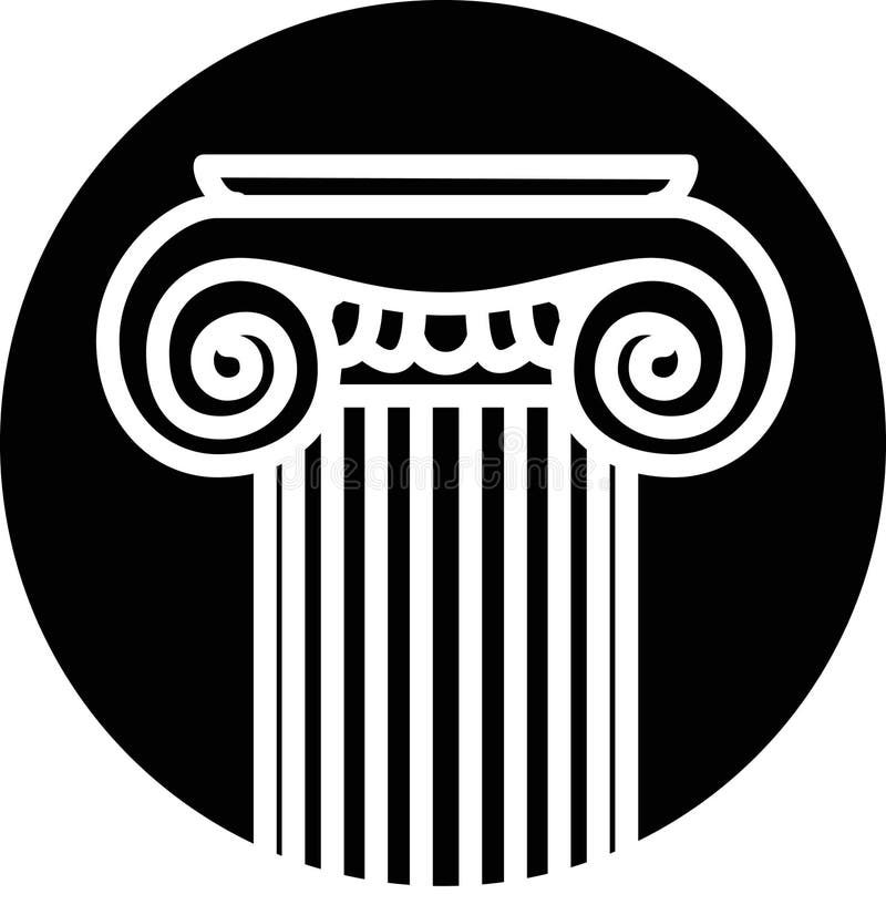 Architectural Element. Corinthian Column. Logo Template Stock Vector ...